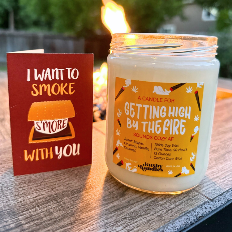 KushyKandles 100% Natural Soy Wax Cannabis Candle / Weed Candle / Kush ...