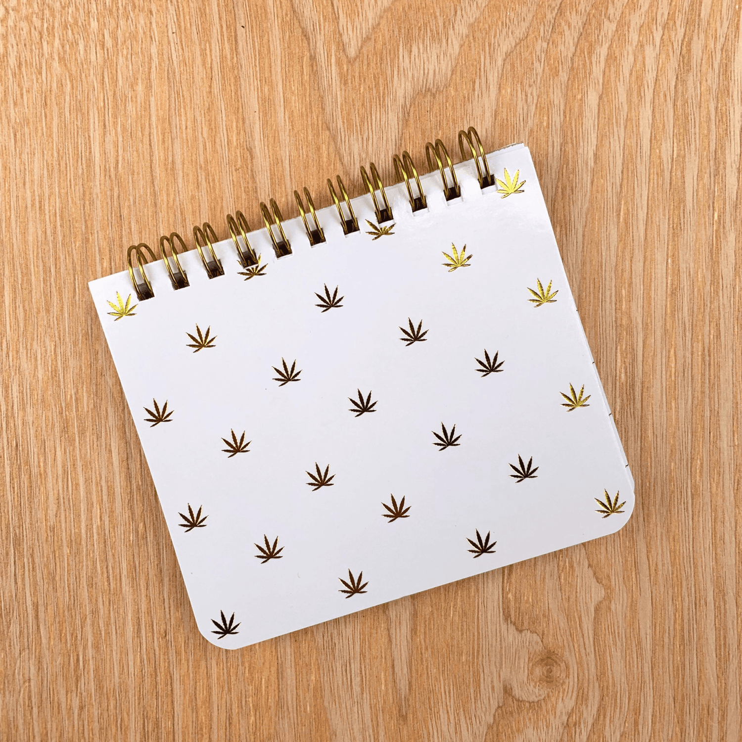 Pot Leaf Print Pocket Spiral Notebook • Stationery for Stoners • KushKards