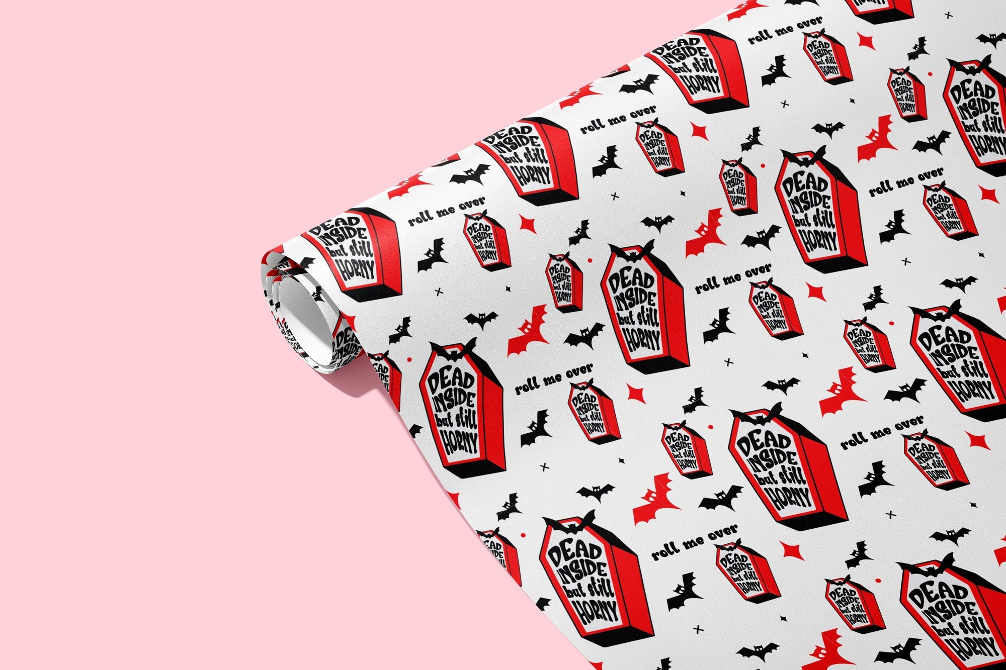Dead Inside But Still Horny Wrapping Paper | Novelty Adult Gifts ...